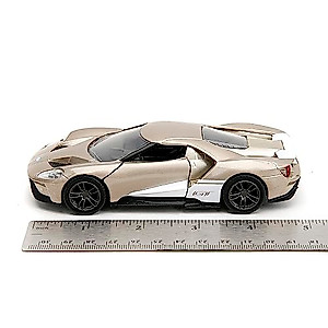 Pink Slips 1:32 2017 Ford GT Die-Cast Car, Toys for Kids and Adults(Metallic Gold)