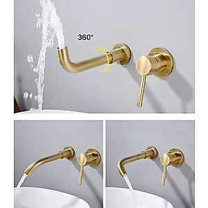 DAHSLNWKN Wall Mounted Bath taps, Wall Mounted Modern, Bathroom Sink Taps, washbasin Multi-Function Faucet