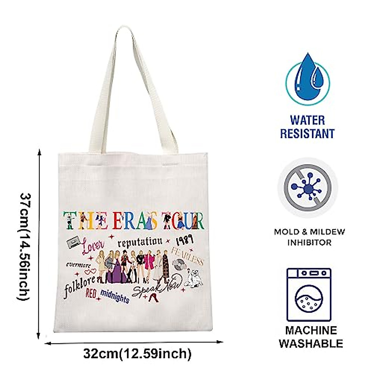 TOBGBE Gifts For Singer Music Lyric Inspired Tote Bag Album Name Tote Bag Singer's Merchandise Singer Fan Gifts (TER Tote)
