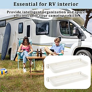 2Pcs RV Foldable Shelf, Space Saving RV Aluminium Alloy Fold Down Shelf Wall Mounted RV Floating Shelf Compact RV Folding Shelf Versatile Floating Shelves Camper Accessories for RV Camper