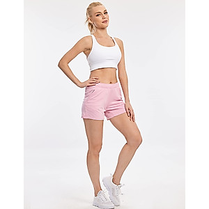 5 Pack: Womens Workout Gym Shorts Casual Lounge Set, Ladies Active Athletic Apparel with Zipper Pockets (Set 3, XX-Large)