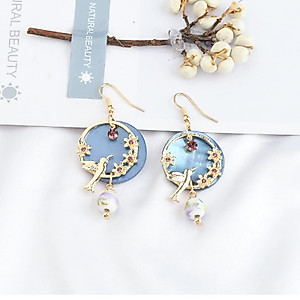 UJIMS Hummingbird Charm Earrings Humming Bird Lover gifts for Women Free Bird Jewelry Wishes Jewelry Hope Gift for BFF (Hummingbird Charm Earrings)