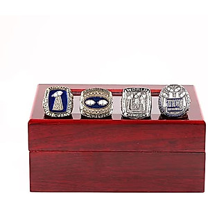 GFZYLQ Ring holder box Wooden Championship Storage Box BaseballCase jewelry organizer travel (9 holes)