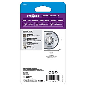 Starlock™ 3" Diamond Grit Segment Oscillating Multi-Tool Blade, 1PC