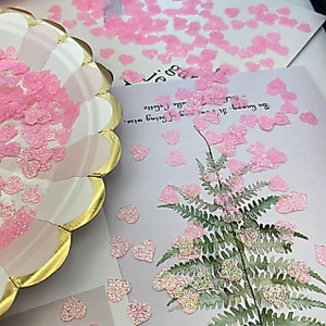 2500pcs Love Heart Shaped Glitter Confetti for Valentine's Day, Anniversary, Birthday, Wedding, Bridal Shower & Baby Shower Parties Decorations (Red)