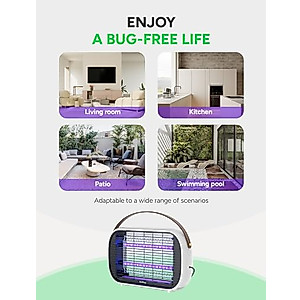 Buzbug LED Bug Zapper Indoor, 10 Years Lifespan Lamp Sustainable Less Power, Durable High-Voltage Electric Mosquito Zapper, Fly Trap Mosquito Trap, Fly Killer Fly Zapper -MA015B