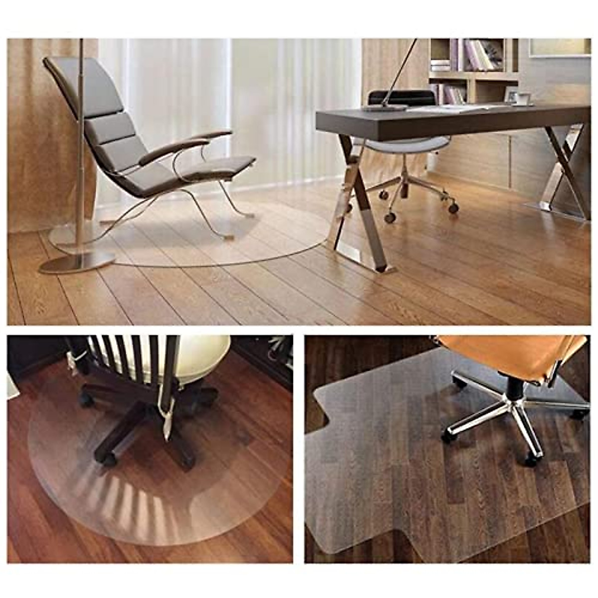 Clear PVC Desk Chair Mat 1.5mm Office Chair Mat for Hard Wood Floors Clear Rectangle PVC Floor Mat Protector Multipurpose Vinyl Roll for Hallway Entryway Foyer Hall Area Rugs,60/80/100/120/140cm Wide