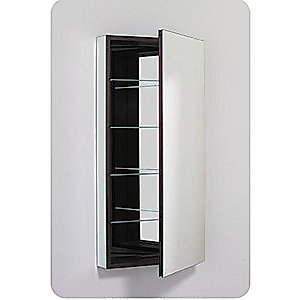 Robern PLM2040GLE Polished Edge, Classic Gray Interior, Electric ̶ Left Hinge PL Series 20" x 40" Flat Top Cabinet