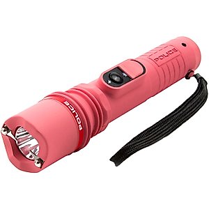 POLICE Stun Gun 305 - Rechargebale with LED Flashlight, Pink