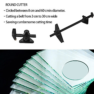 Glass Cutting Tools, Round Diameter Adjustable Glass Bottle Cutter,Ring Gass Cutter for Industrial Supplies,Strip and Circle Glass Cutter with Base