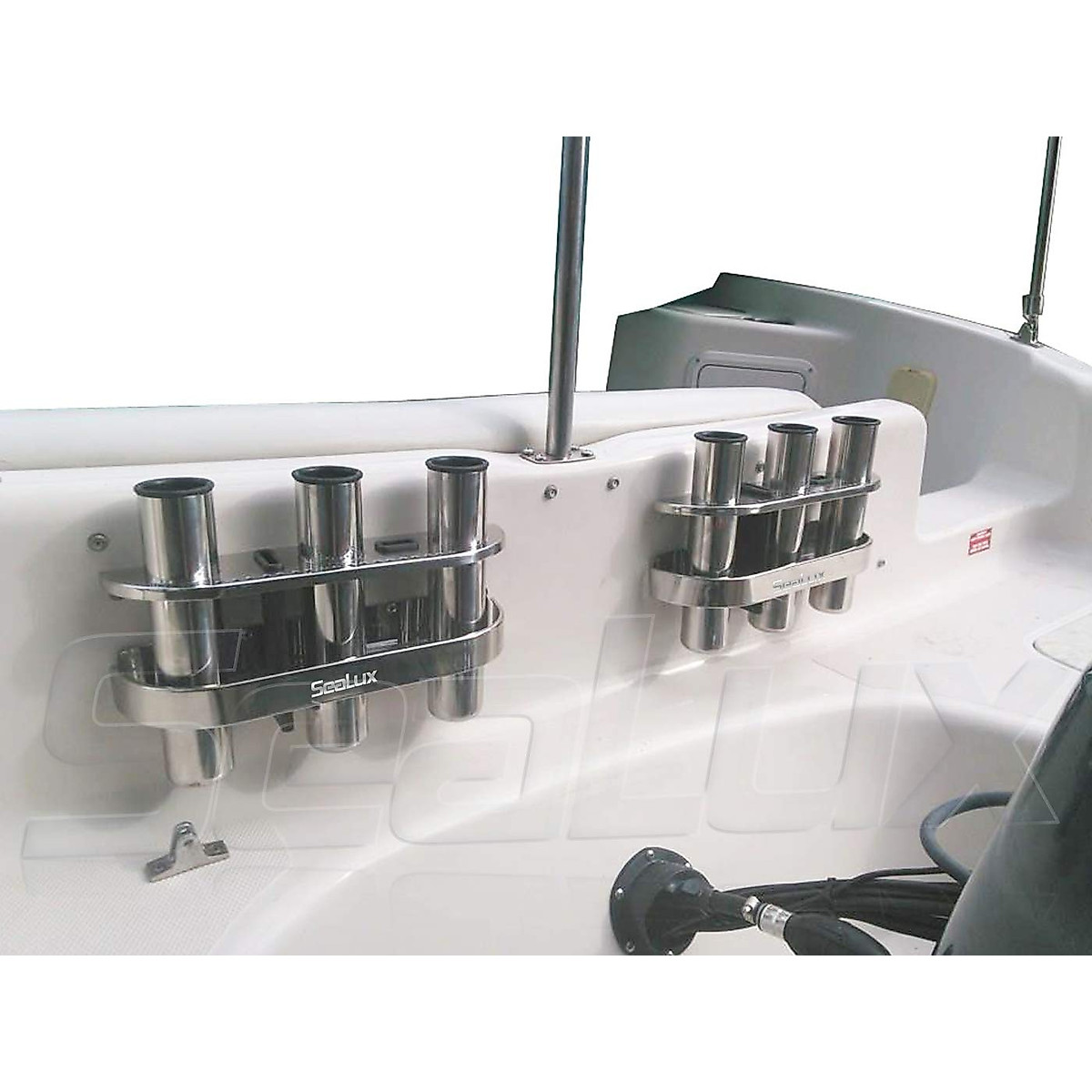 SeaLux Fishing Rod Holder and Tackle Rack Stainless Steel 3-Pole