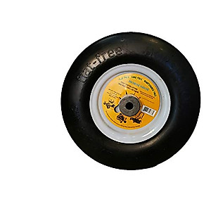New 11x4.00-5 Flat Free Smooth Tire w/Steel Wheel for Zero Turn Lawn Mower Garden Tractor -hub Length 3"-5" - Bore ID 5/8" 114005 (2)