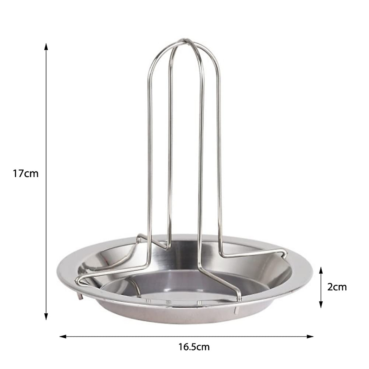 Wusteg Chicken Roasting Rack with Non-Stick Grill Pan Sturdy Stainless Steel Poultry Turkey Holder Vertical Roaster Pan Duck Holder Grill Stand Roasting for Home & Camping Oven, BBQ Cooking