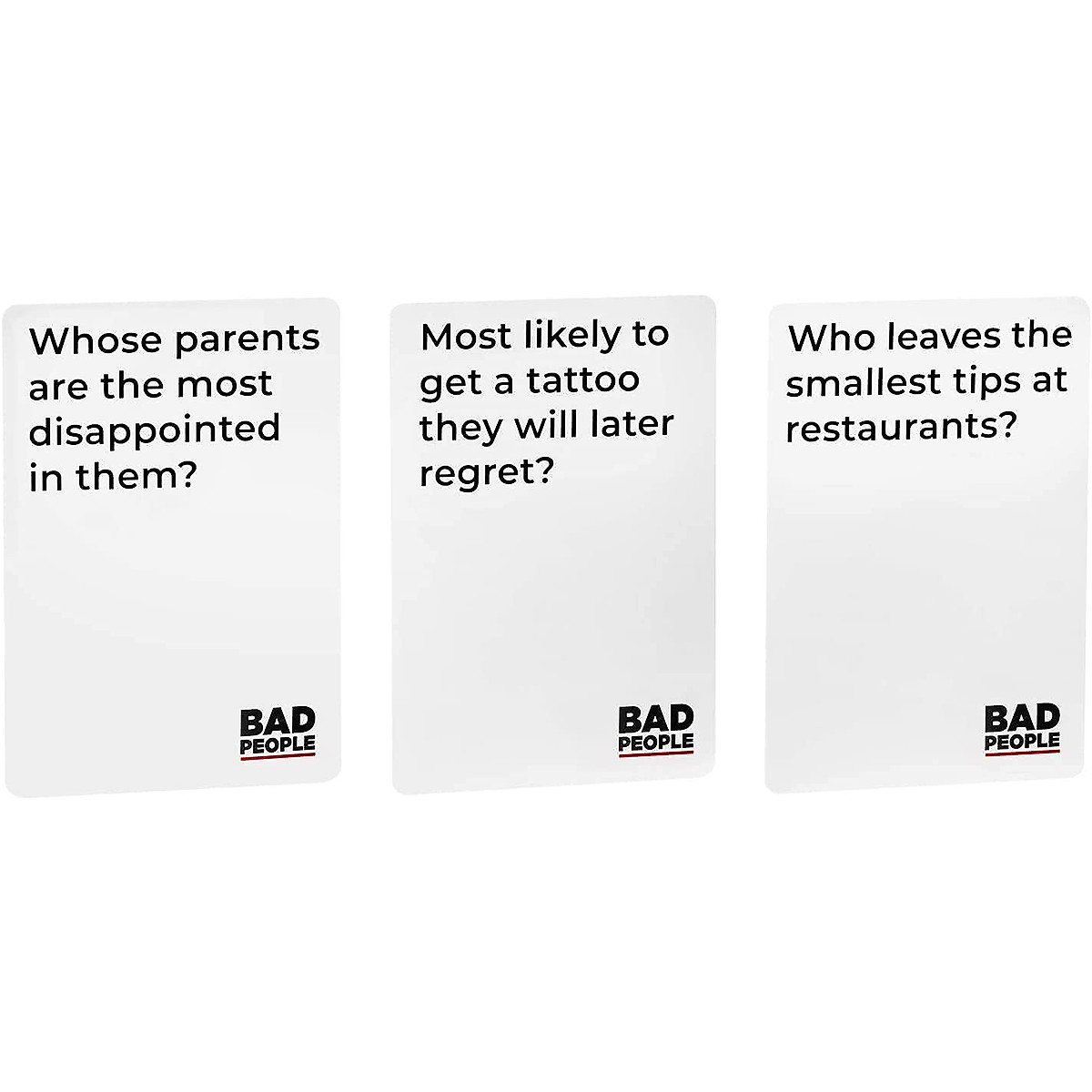 BAD PEOPLE Party Game + NSFW Expansion Set - Hilarious Adult Card Game for Fun Parties and Board Games Night with Your Group - Find Out What Your Friends Really Think of You