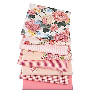 Hanjunzhao Cotton Quilting Fabric Fat Quarter Bundles 18 x 22 inch for Sewing Crafting