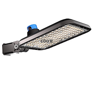 Lightdot 400W LED Parking Lot Light 60000Lm (Eqv 1600W HPS) Adjustable Slipfitter Mount Parking Lot Lighting 5000K LED Street Light with Dusk to Dawn IP65 Outdoor Area Lighting for Parking Lot