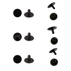 6 Sets Replacement Rivets Button Strap Compatible for Clog Shoe Strap 16mm Size Rivets Repair (Black)