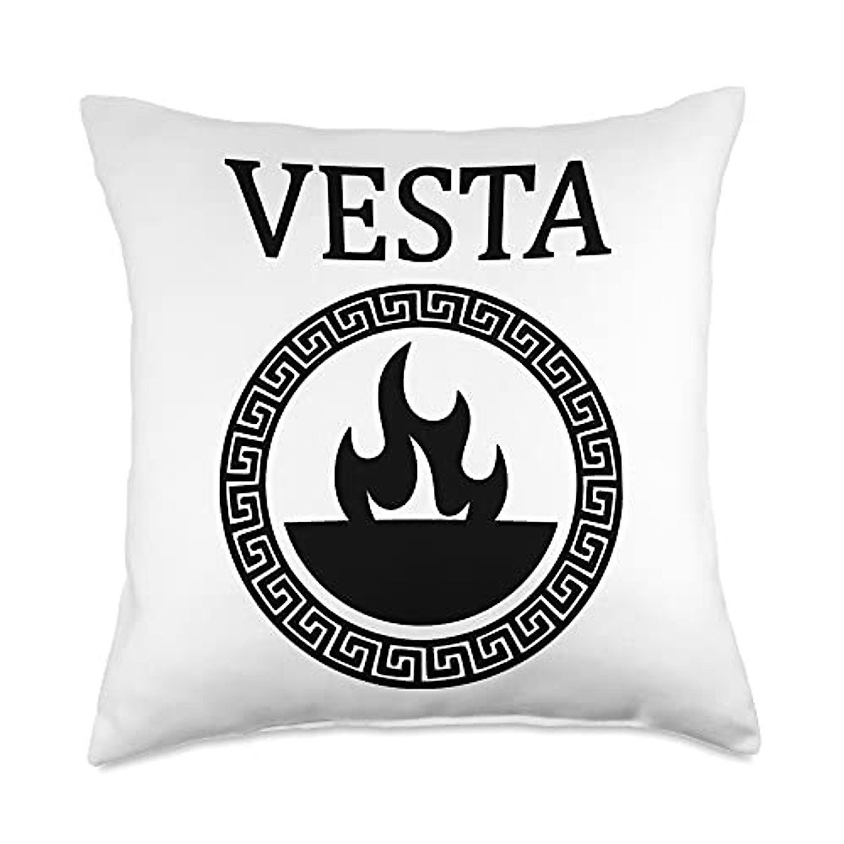 Agema Apparel Vesta Ancient Roman Goddess of Hearth and Home Throw Pillow, 18x18, Multicolor