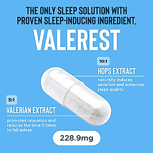 Relaxium Sleep Aid for Adults, Melatonin 5mg with Magnesium Glycinate, Sleep-Promoting Valerest & Ashwagandha, Non-Habit Forming Sleep Supplement, 60 Capsules, 30-Day Supply