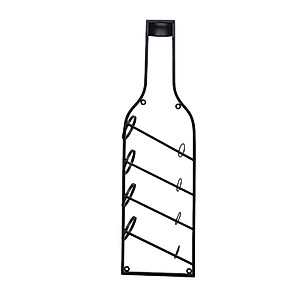 SHOWLIVEU Wall Mounted Wine Racks 4-Layer Retro Wall Mounted Wine Rack Kitchen Bar Bottles Holder Storage Shelf