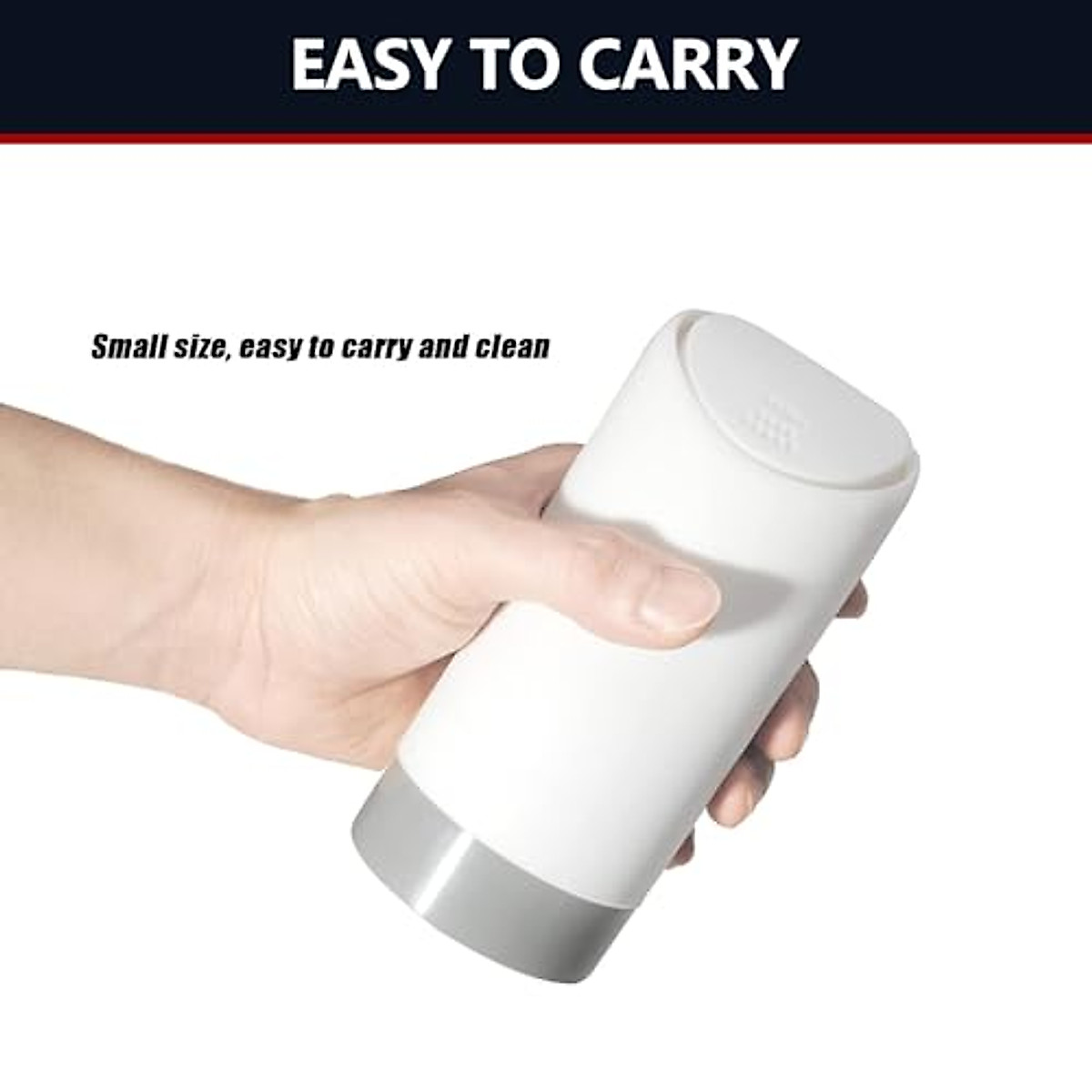 UGSHY 1 PC Car Trash Can with Lid, 2.5" x 6.2" Silicone Portable Small Trash Can, Cup Type Embedded Integrated Waterproof Trash Can for Most Cars SUVs and Trucks (White)