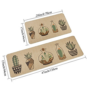 famibay Kitchen Rugs and Mats Non Skid Washable Kitchen Rugs with Rubber Backing Kitchen Mat Set Stain&Wear Resistant Kitchen Carpet Rugs Low Pile Country Decorative Floor Mats for Home Kitchen