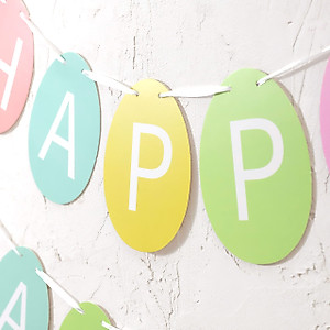 Happy Easter Banner - Easter Decoration/decor,bunny Easter Banner,easter Garland/bunting, Spring Banner