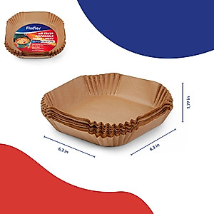 Air Fryer Liners, 125PCS Non-Stick Disposable Paper Liners for 3-5QT Air Fryer, Oil Resistant, Waterproof, Food Grade Parchment Paper for Baking, Microwave Oven, Square. FLIXFIER