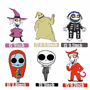 6Pcs Nightmare Party Yard Sign For Outdoor Lawn Garden Halloween Decoration Christmas Party Sign Glow In the Dark