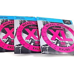 D'Addario Guitar Strings| Electric | 12 string | 3 Pack | EXL150 | Light