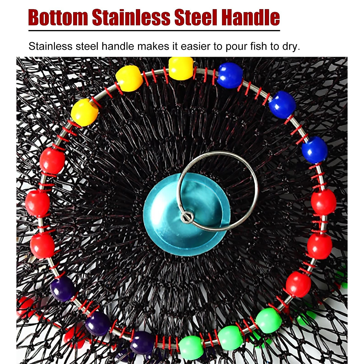 LJHU Fishing Keep Net Cage Small Collapsible Fish Cage, Durable Fishing Accessories Tool for Garden Pond/Tank/Carp/Hot Tub, Fishing Basket Trap Mesh with Bag (Size : 2.5m x 45cm/8.2ft x 17.7in)