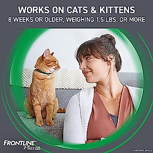 FRONTLINE Plus Flea and Tick Treatment for Cats Over 1.5 lbs., 8 Treatments