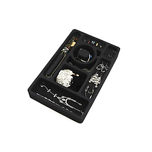 Polar Whale 2 Jewelry Drawer Organizers Tray Washable Waterproof Foam Insert for Home Bedroom Dresser Bathroom 10.1 x 16 Inches Necklaces Bracelets Ear Rings