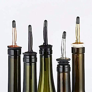 WXJ13 Pack of 200 Pourers Dust Covers with Box, Liquor Bottle Pour Spout Cover Rubber Caps, Black