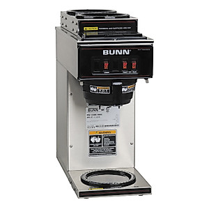BUNN 13300.0004 VP17-3SS2U Pourover Commercial Coffee Brewer with One Lower and Two Upper Warmers, Stainless Steel
