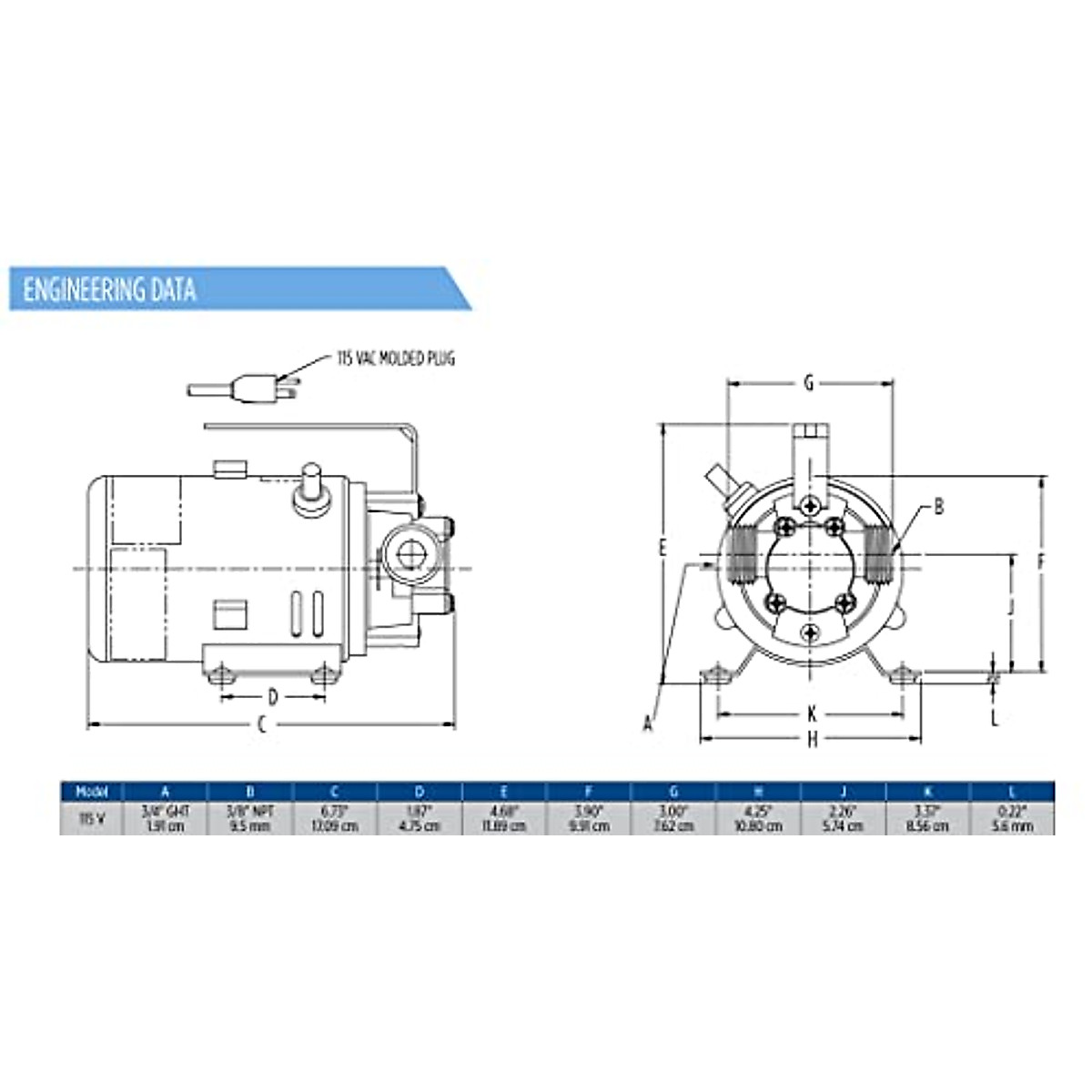 Little Giant 360S 115 Volt, 360 GPH 1/10 HP Stainless Steel Non-Submersible Multi-Purpose Utility Water Transfer Pony Pump with 6-Ft. Cord, White, 555110
