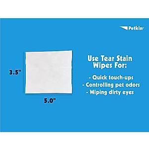 Petkin Pet Eye Wipes, 30 Moist Wipes - Gentle Eye Cleaning Wipes Remove Dirt, Discharge, & Tear Stains - Super Convenient Pet Wipes for Dogs, Cats, Puppies & Kittens - Ideal for Home or Travel
