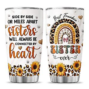 HUBUPU Cups Sisters Soul Tumblers From, Tumbler 20 Oz With Lid And Straw, Sister Gifts, Best Freakin Sister