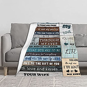 Gifts for Husband, Birthday Gifts for Men, Anniversary for Him, Mens Birthday Gift Ideas, Soft Fleece Throw Blanket Husband Birthday Gift, Husband Gifts Blanket from Wife 60"x80"