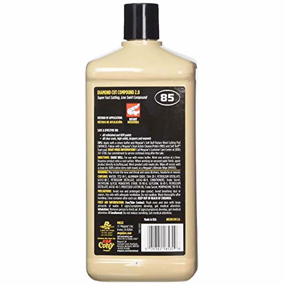 Meguiar's M8532 Mirror Glaze Diamond Cut Compound 2.0, 32 Fluid Ounces, White