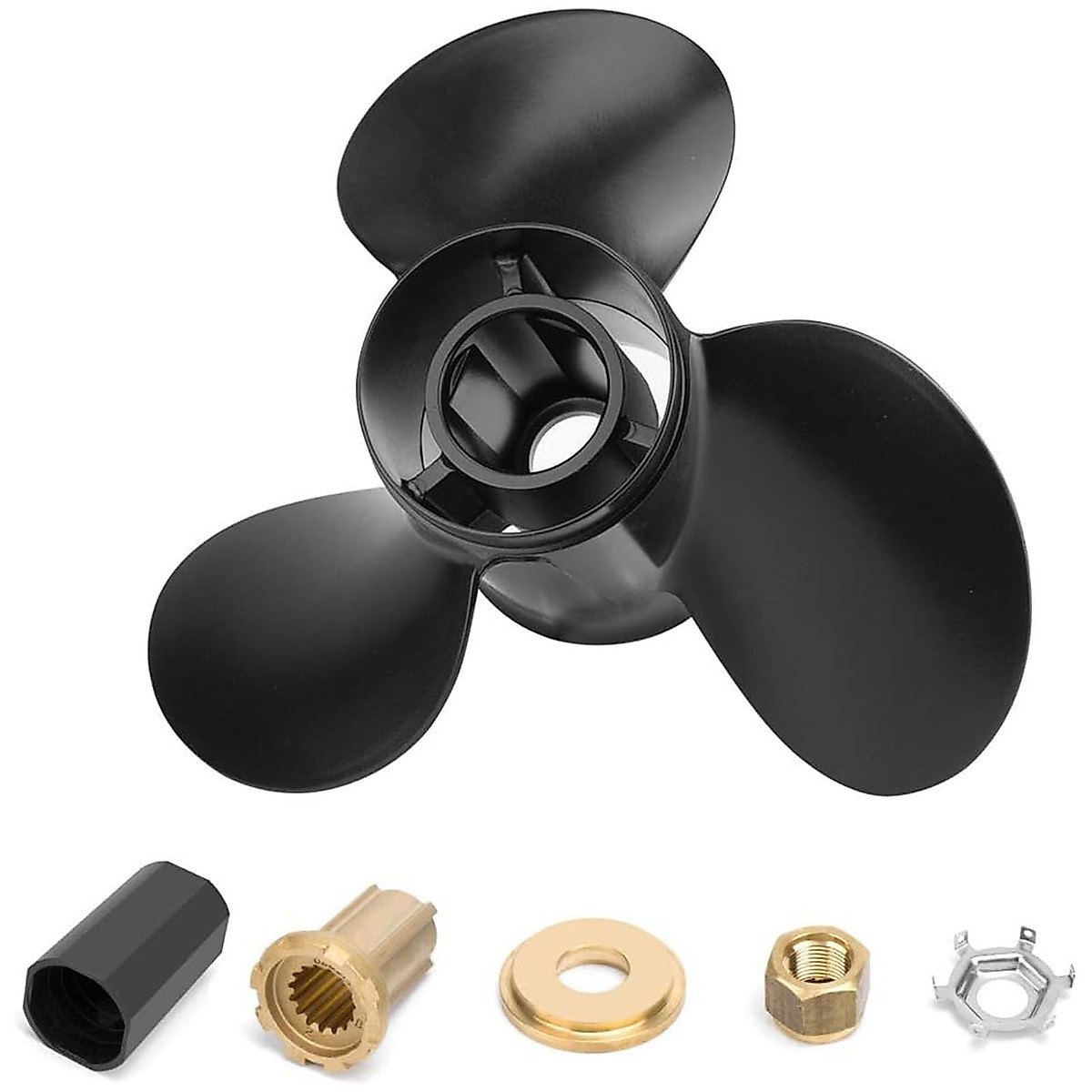 Qiclear 14 1/2 x 19 Pitch Upgrade OEM Boat Propeller fit Mercruiser Alpha One &Mercury Outboard Motos 135-300 Hp,48-832830A45,Hub Kits Included,15 Spline Tooth,RH 14.5 x 19p