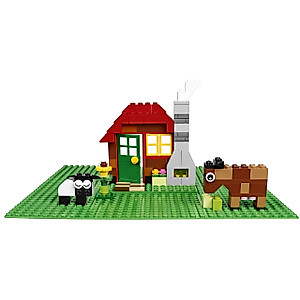 LEGO Classic Green Baseplate 2304 Supplement for Building, Playing, and Displaying Creations, 10in x 10in, Large Building Base Accessory for Kids and Adults (1 Piece)