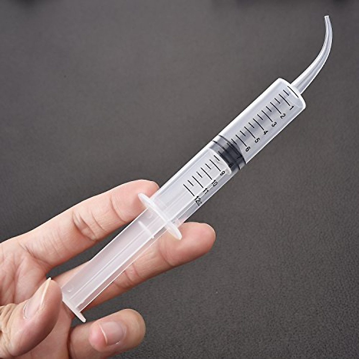 8 Pcs Syringe 12cc Dental Irrigation Syringe with Curved Tip Wisdom Teeth Syringe Measurement Syringe Disposable Water Oral Mouth Liquid Tonsil Stone Squirt Mouthwash Cleaner Syringes