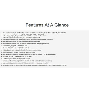 4G 3G GNSS HAT Based on SIM7600A-H LTE CAT4 150Mbps Wireless Communication Telephone Call SMS Compatible with Raspberry Pi 4 3 2 Model B B+ Zero W WH (US CA)@XYGStudy