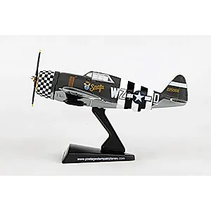Daron Postage Stamp P-47 Thunderbolt Snafu 1/100 PS5359-3,Black