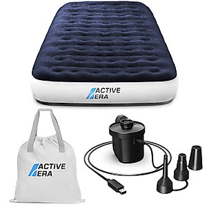 Active Era Luxury Camping Air Mattress Twin Single Sleeping Bag for Indoor and Outdoor Use