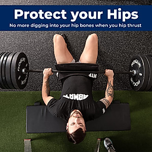 ABMAT Hip Thrust Pad Booty Glute Bridge Butt Workout, protective extra thick pad for barbell weightlifting