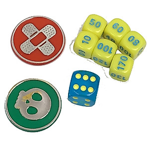 Pokemon Compatible - Inteleon Battle Deck Exclusive - Dice Damage Counter Poison & Burn Marker -