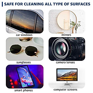 Silver Star Glass & Window Microfiber Cleaning Cloth – Reusable, Soft, Lint-Free, Streak-Free, Scratch-Free (Light Blue, 16" x 16", 6Pack)