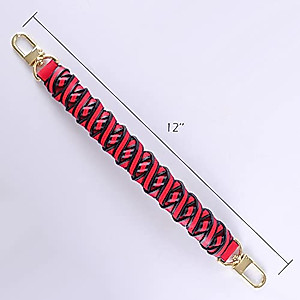 IBWell for LV Neonoe Beaubourg Hobo Bucket Bags with Premium Original Hardware without Logo,12/18 inches Top Handle Braided Handle Strap Replacement(Red)